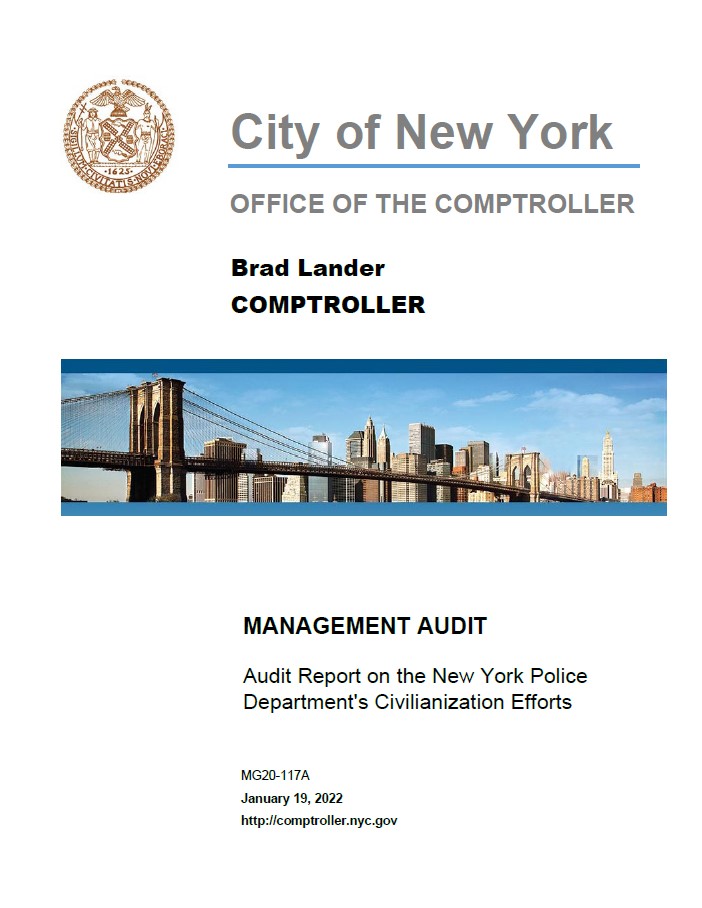 Audit Report on the New York City Police Department’s Civilianization ...