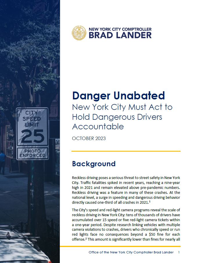 Danger Unabated - Office of the New York City Comptroller Mark Levine