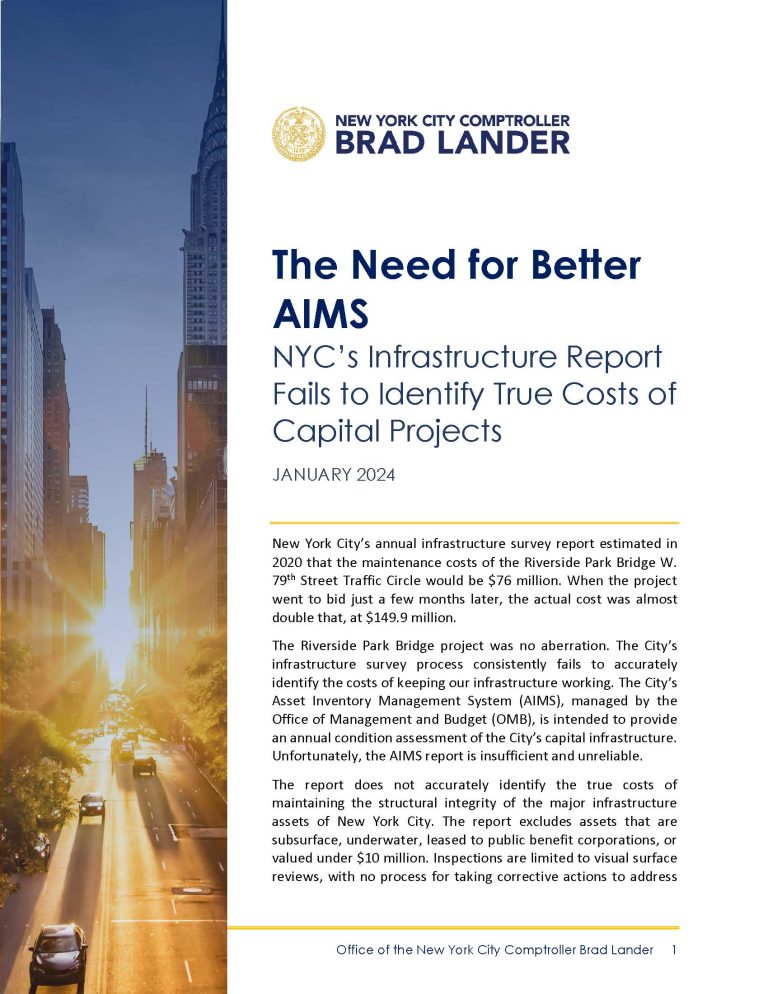 The Need for Better AIMS - Office of the New York City Comptroller Mark ...