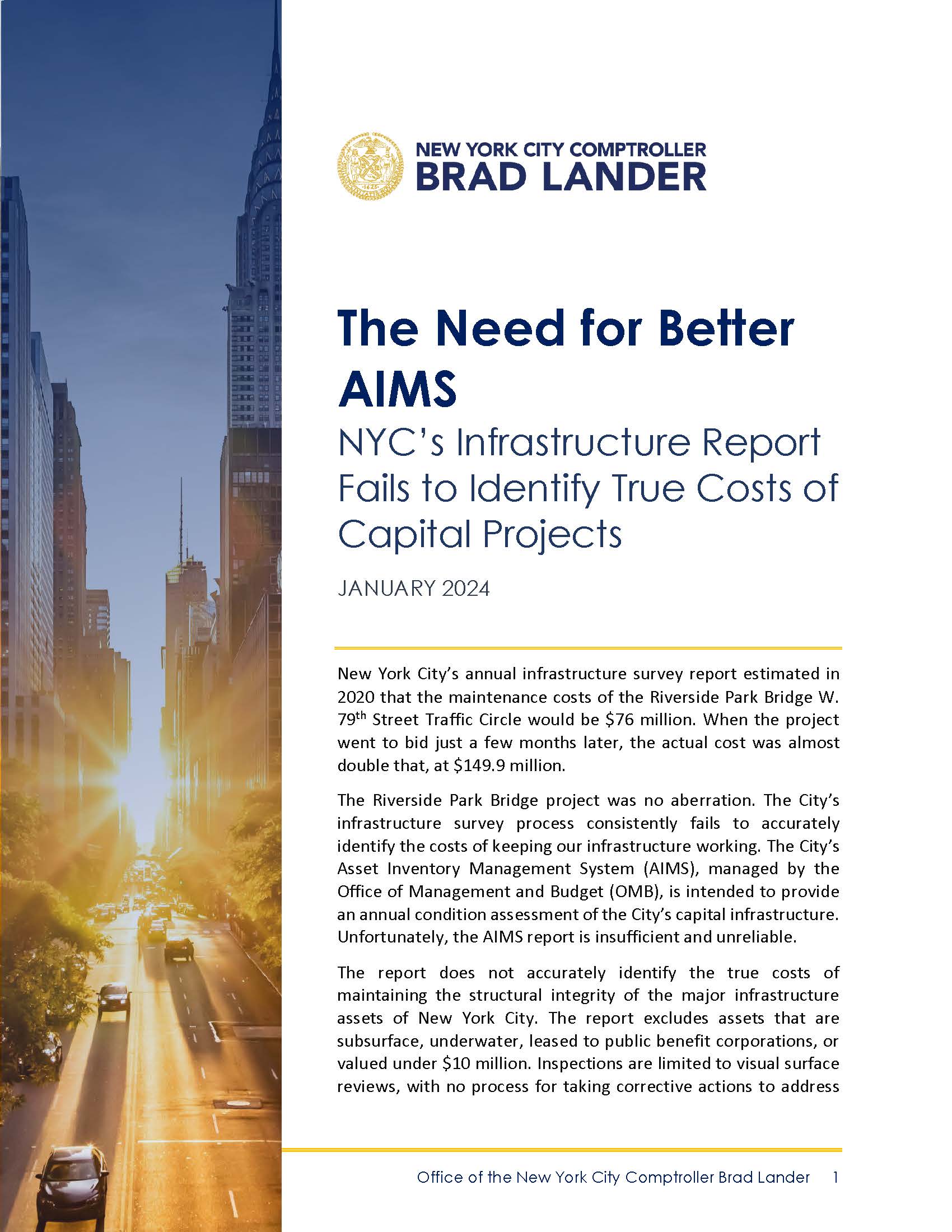 Reports : Office of the New York City Comptroller Brad Lander