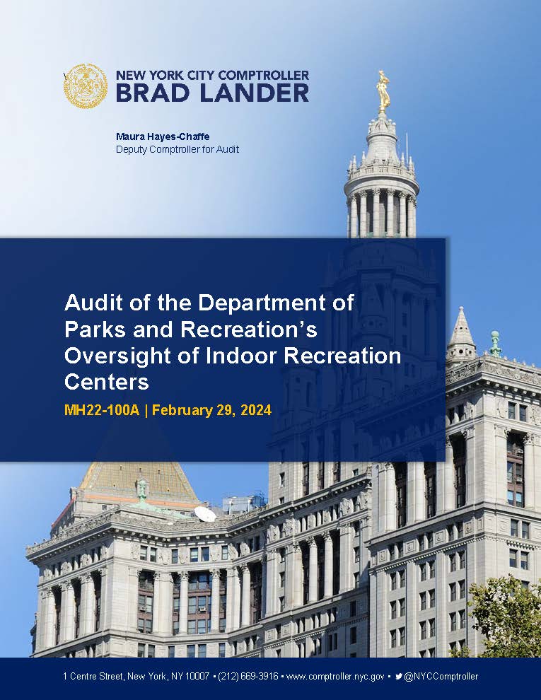 Audit of the Department of Parks and Recreation’s Oversight of Indoor ...