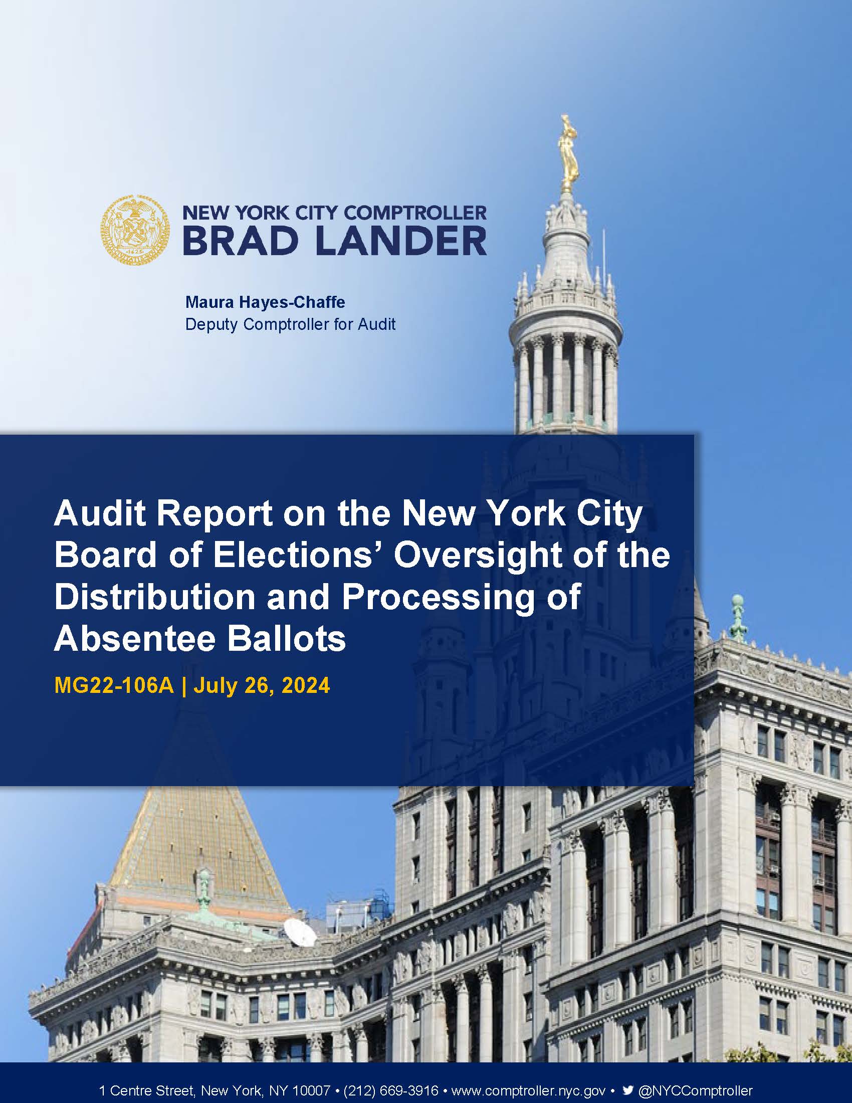 Reports : Office of the New York City Comptroller Brad Lander