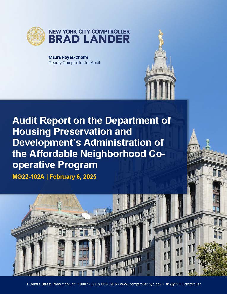 Audit Report on the Department of Housing Preservation and Development ...