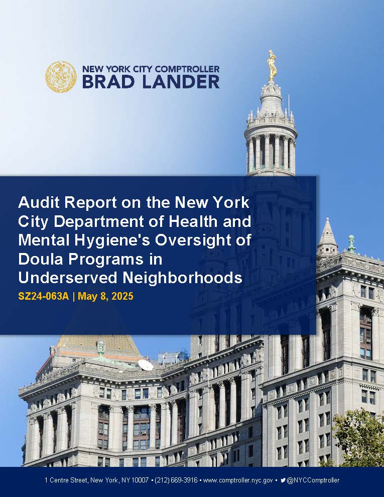 Audit Report on the New York City Department of Health and Mental Hygiene’s Oversight of Doula ...