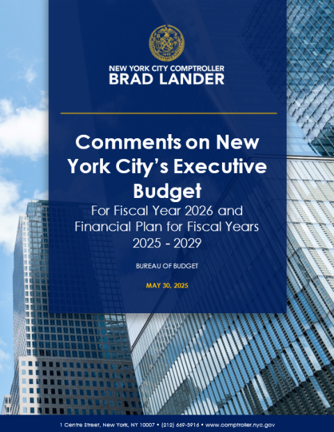 Comptroller Lander Releases FY 2026 Executive Budget Analysis and ...