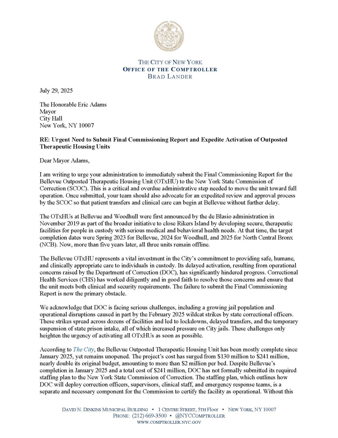 DOC DASHBOARD UPDATE: NYC Comptroller Releases New Monthly Data on ...