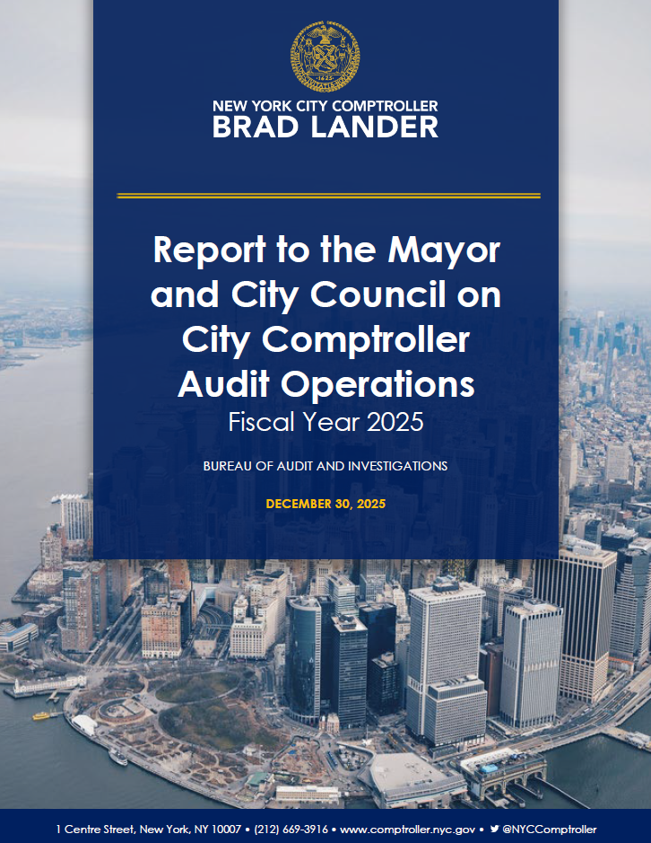 Report to the Mayor and City Council on City Comptroller Audit ...