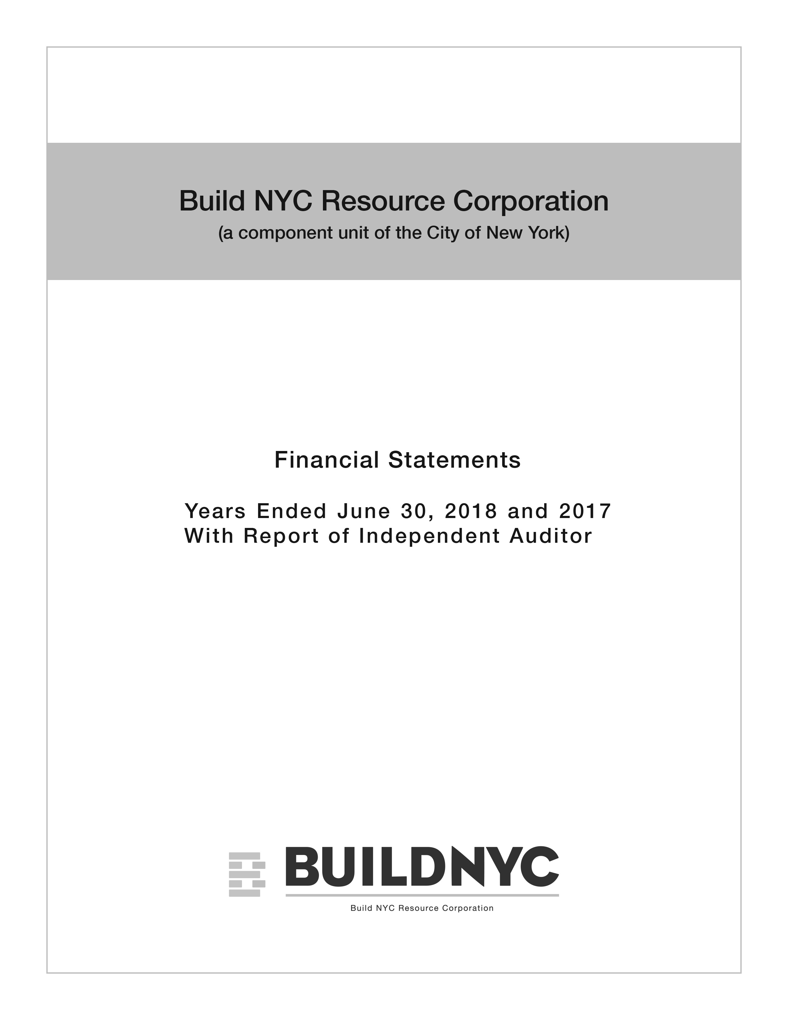 NYC Component Units Financial Statements : Office of the New York City ...