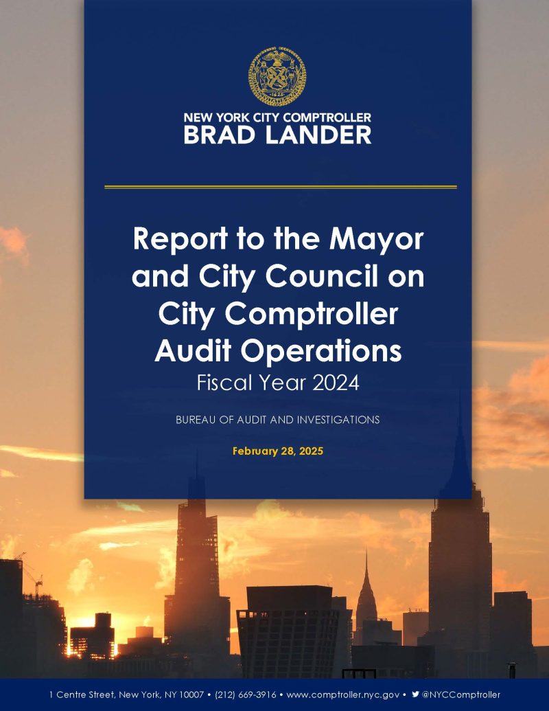 Report to the Mayor and City Council on City Comptroller Audit ...