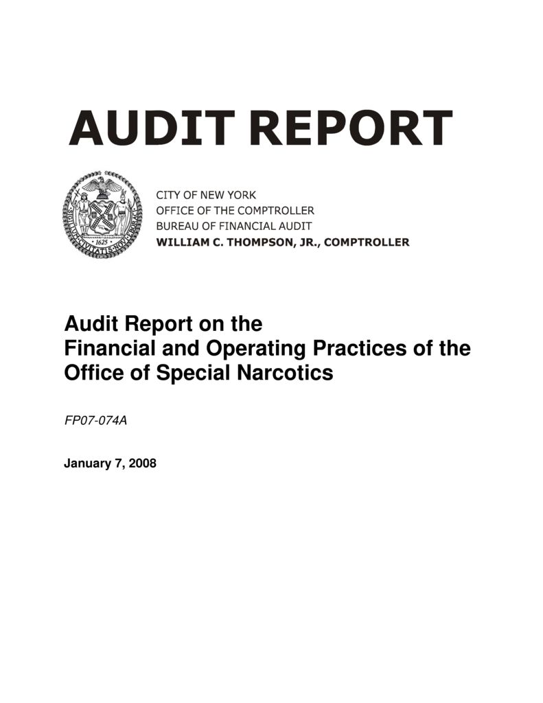 Audit Report on the Financial and Operating Practices of the Office of ...