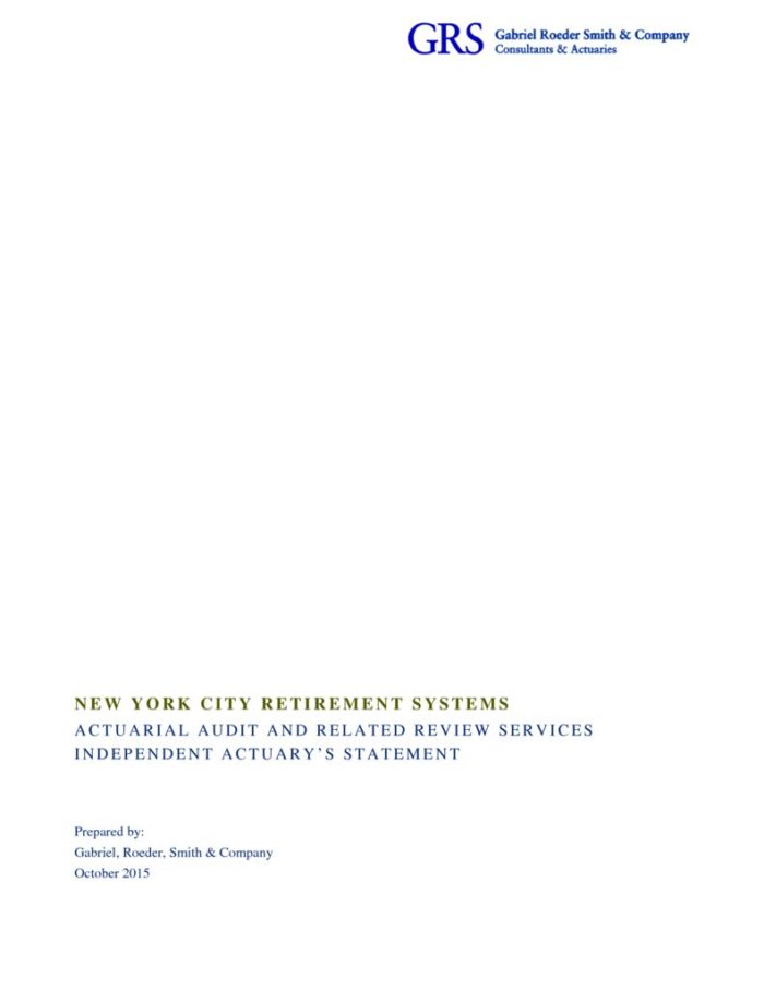 Final Actuarial Audit Reports Submitted by Gabriel Roeder Smith & Co ...