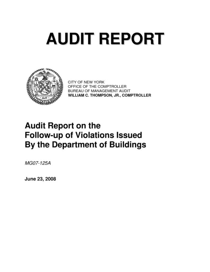 Audit Report on the Follow-up of Violations Issued by the Department of ...