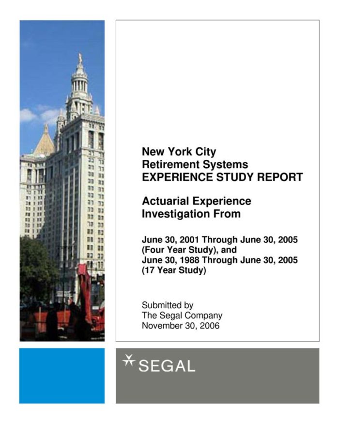 Final Actuarial Audit Reports Issued by Segal Company – Experience ...