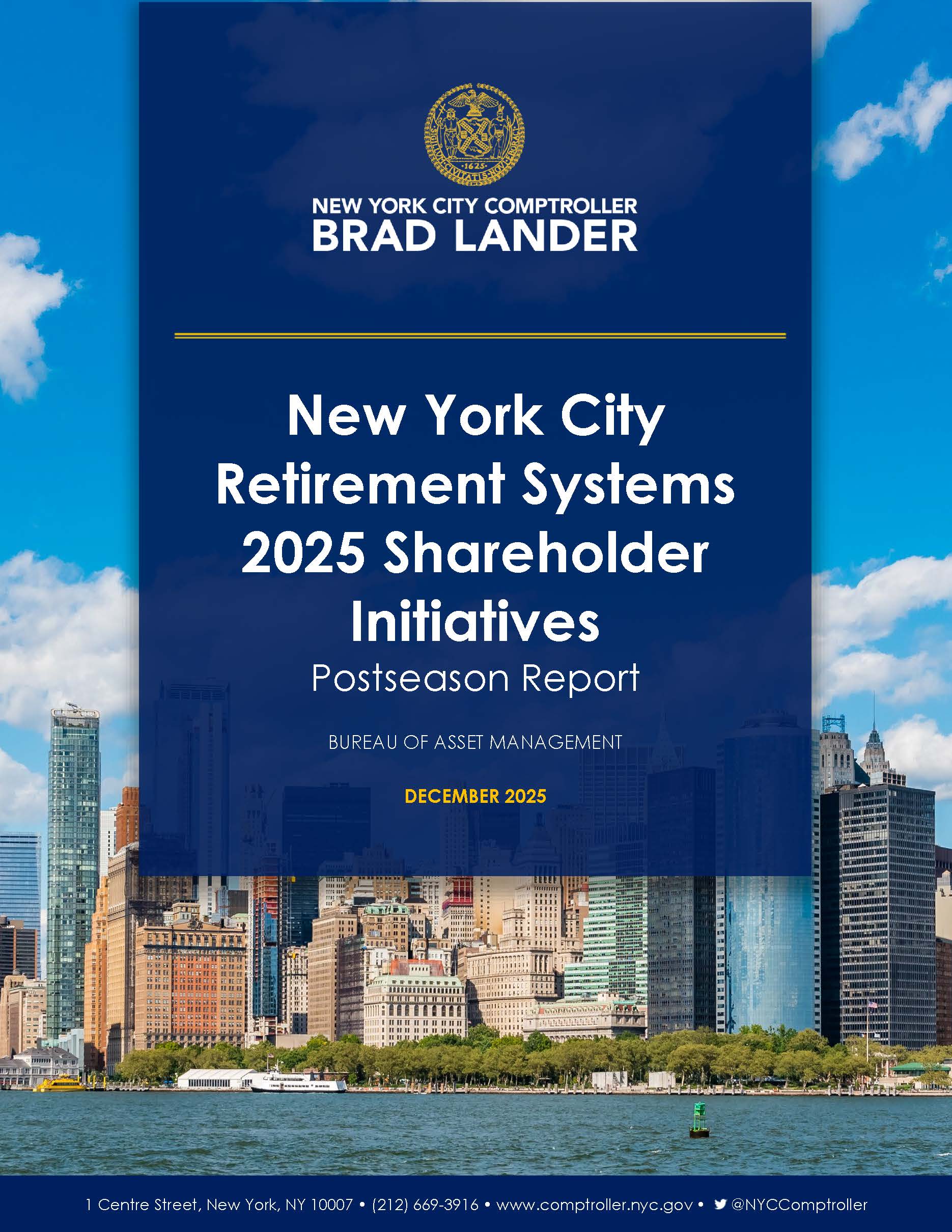 New York City Retirement Systems 2025 Shareholder Initiatives - Office ...