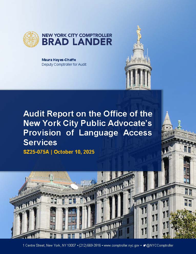 Audit Report on the Office of the New York City Public Advocate’s ...